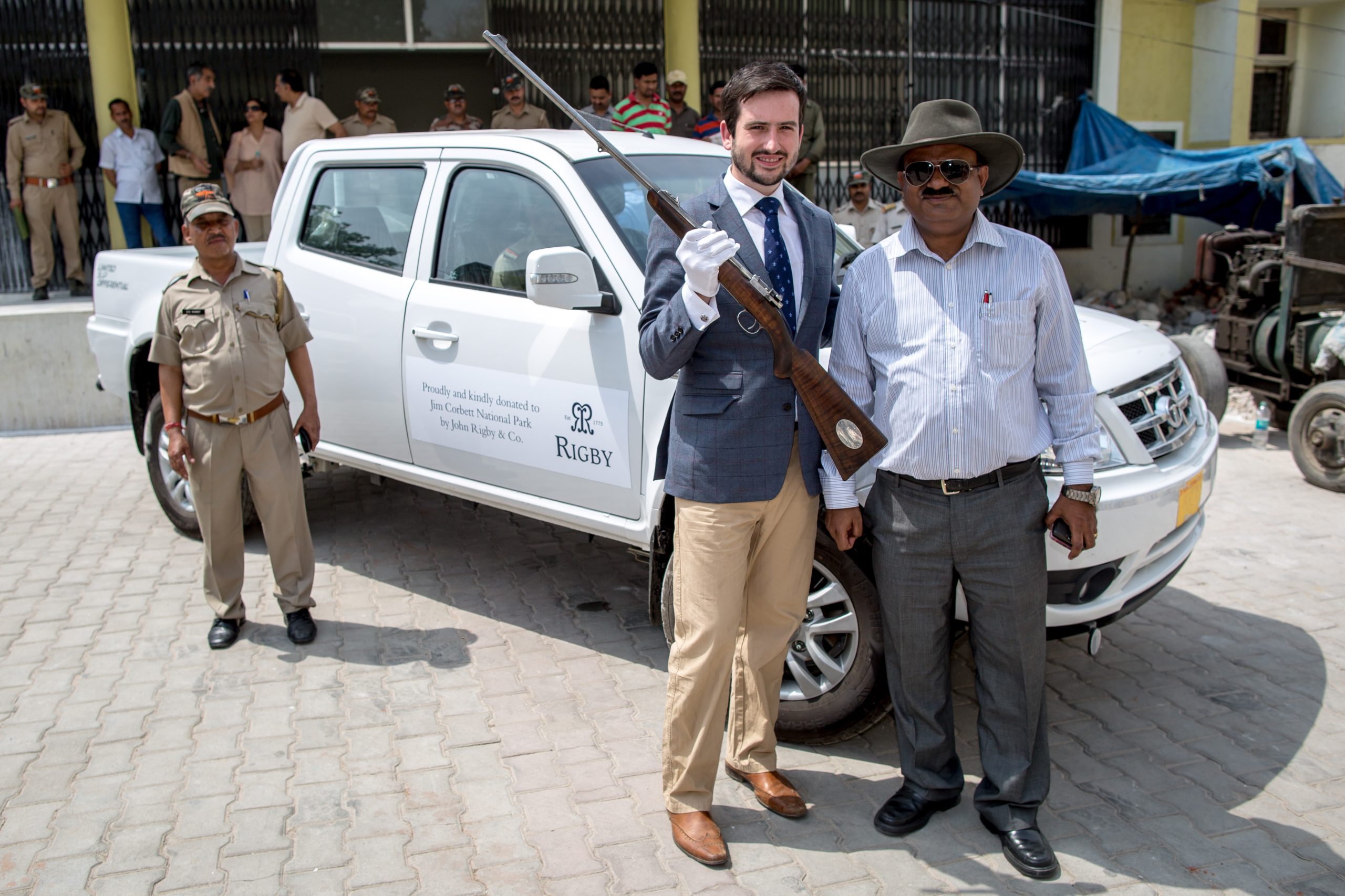 Rigby takes Corbett’s iconic rifle back to India and makes donation to ...